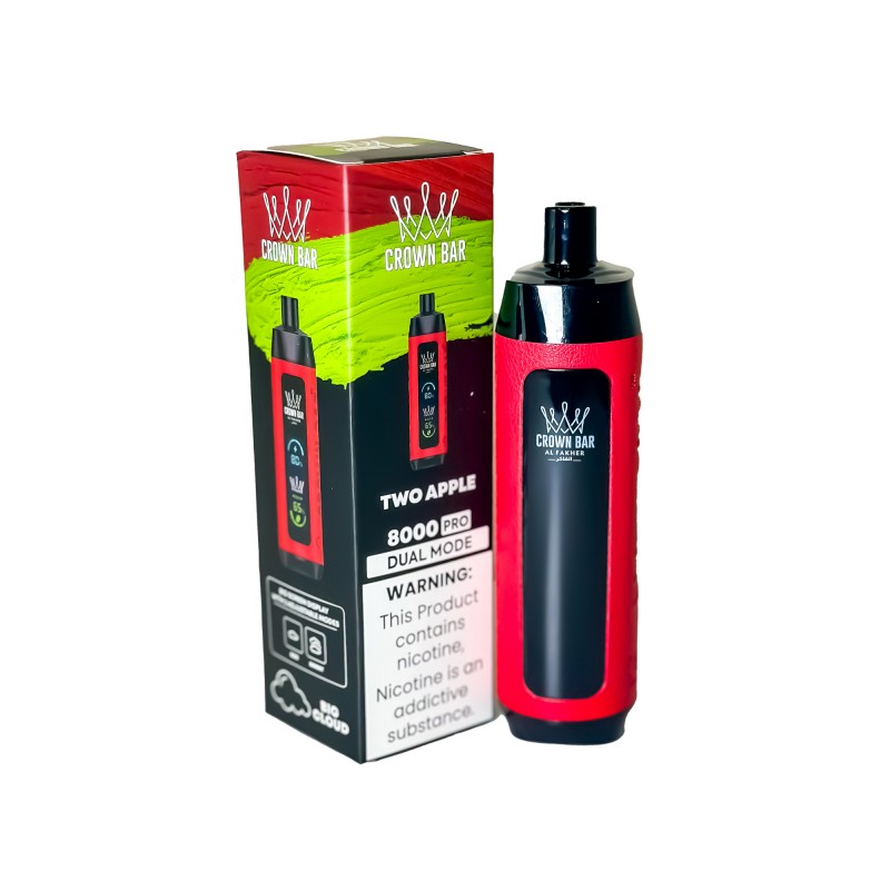 Al Fakher Crown Bar 8000 Pro DTL Disposable 5mg, hookah-style disposable, hookah disposable ...